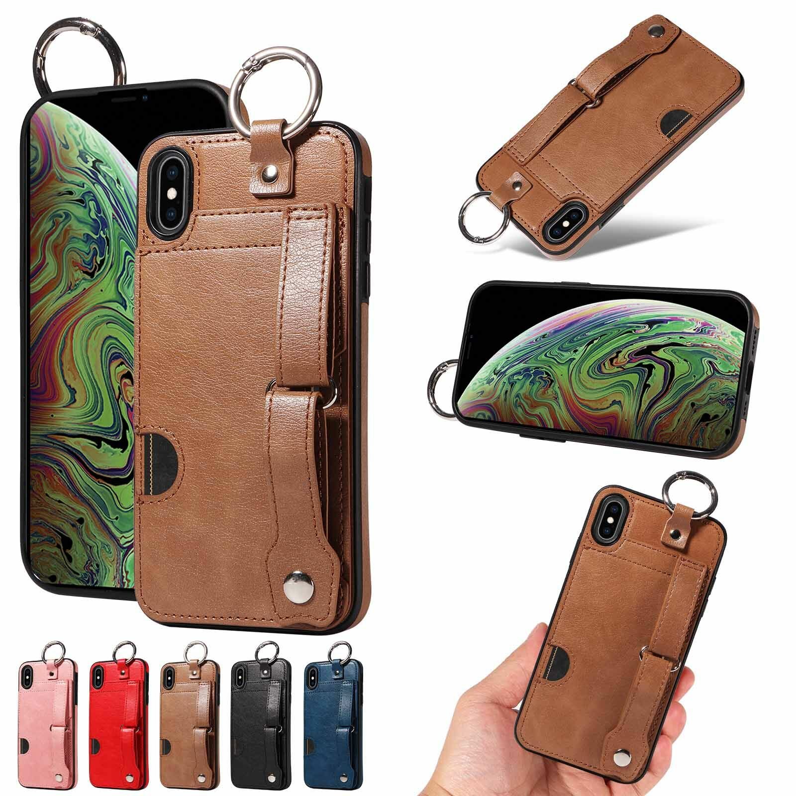 Подходит для Apple iPhone XS Max (Айфон Хс Макс) Чехол для смартфона, Роскошная кожа противоударный, кронштейны