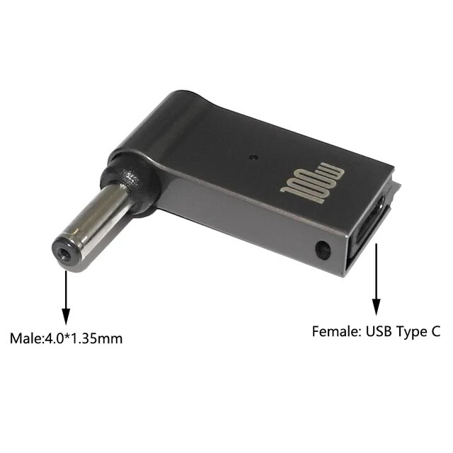 Адаптер питания USB-C 100W, 4.0*1.35mm