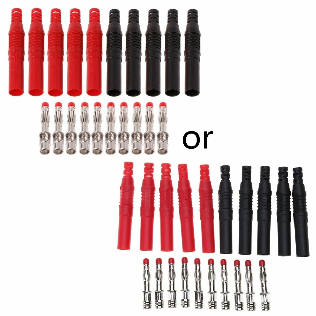 10 Шт. Прямых изолированных безопасных разъемов типа "Банан" с разъемом типа "Банан" диаметром 4 мм, Припойные разъемы "Сделай сам"