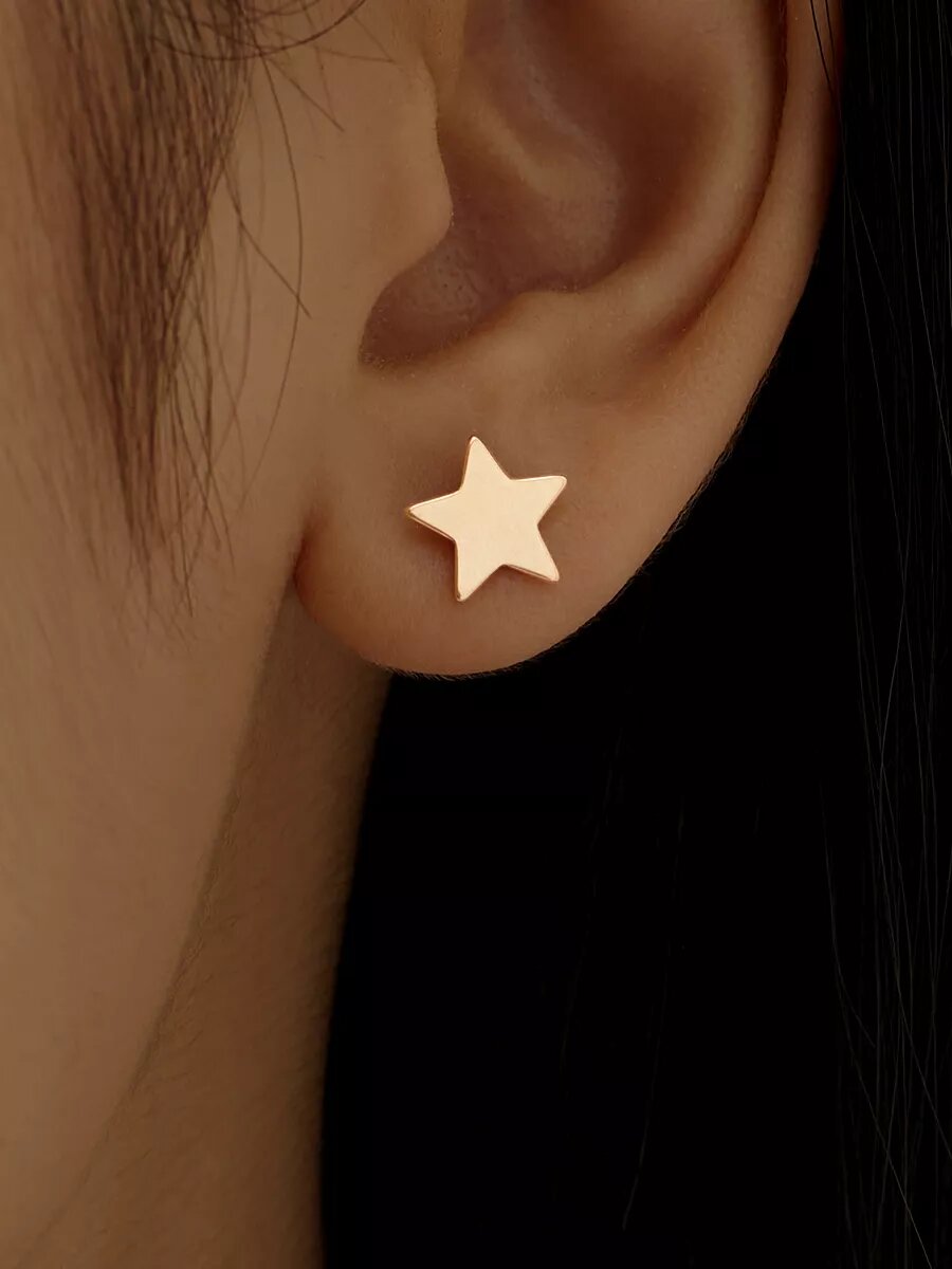 Серьги пусеты Ювелир Карат, серебро, 925 проба, золочение