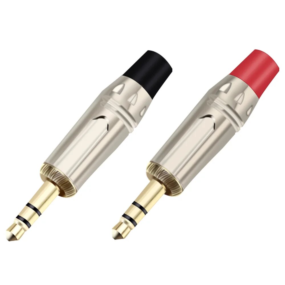 2 шт. Аудиоразъемы 3,5 мм 3-полюсные R TC167 черные и красные 1xBlack 1xRed