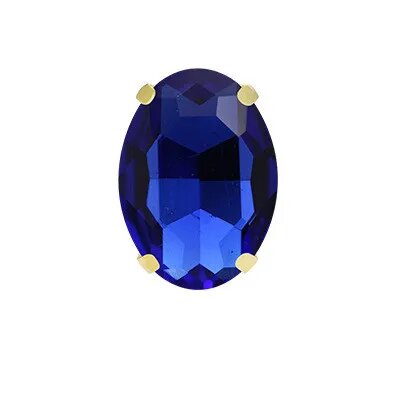 Стеклянные стразы овальные темно-синие Sapphire 8x10mm 50шт