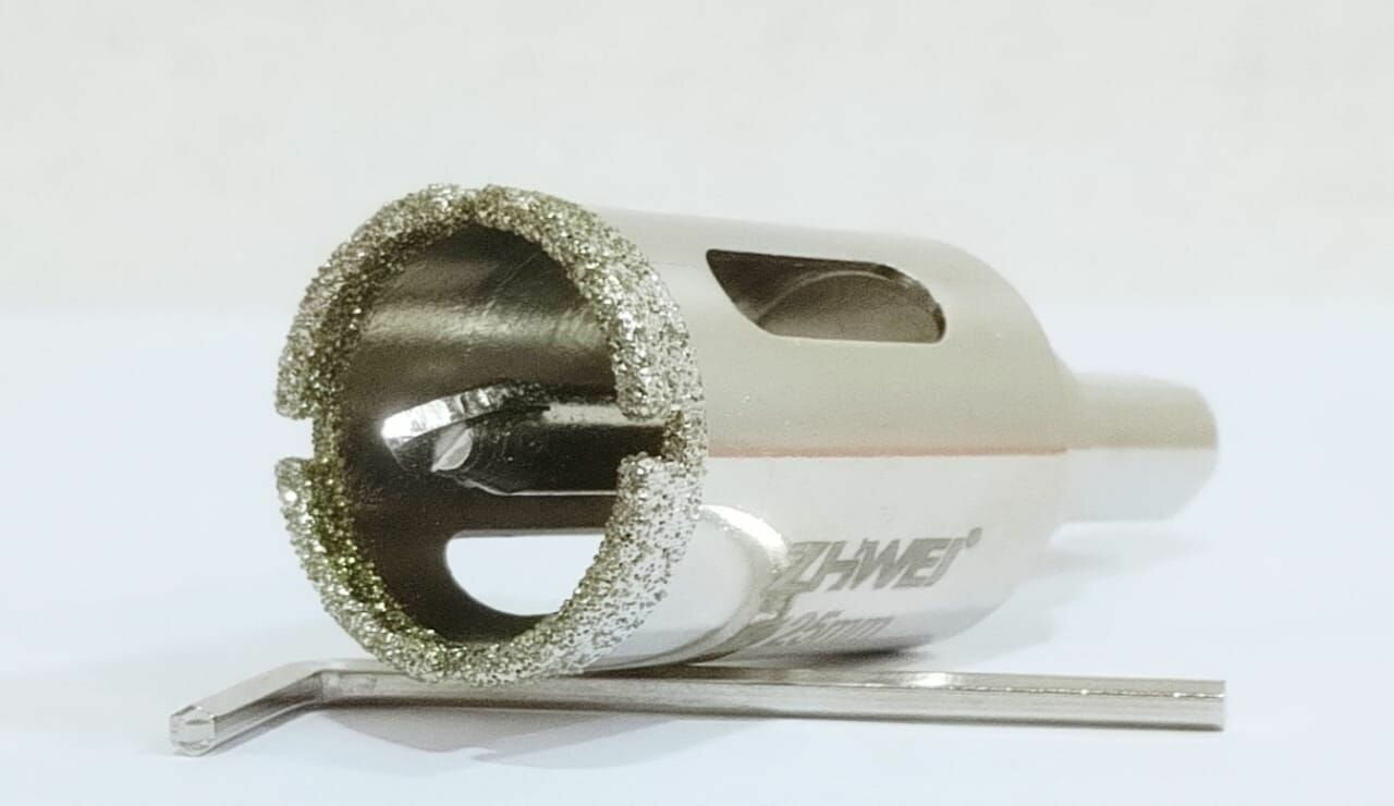 Алмазная коронка по бетону, керамограниту кафелю, стеклу ZHWEI 25мм