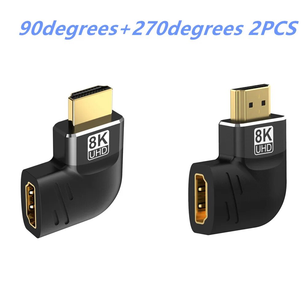 FDBOY HDMI адаптер 8K 90 градусов 8K HDMI 90 270 2pcs