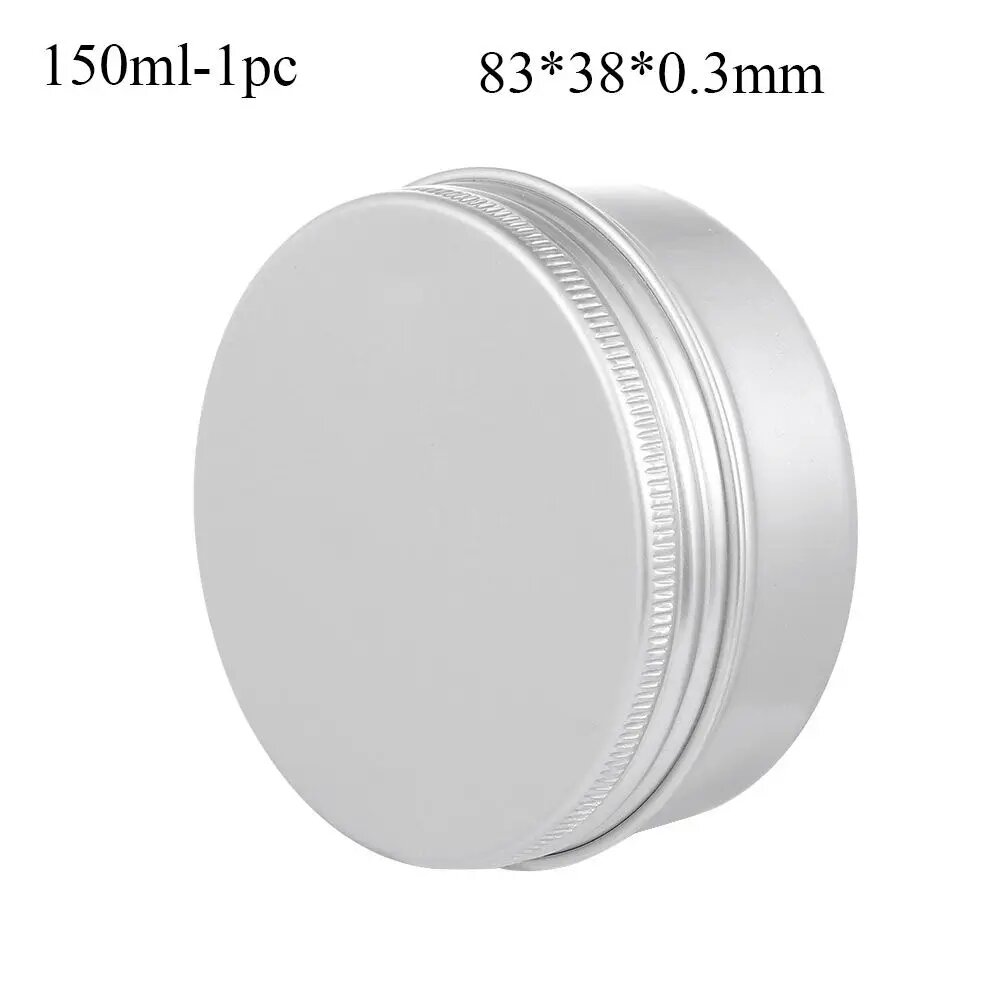 Круглые алюминиевые бутылки 10-150 мл, пустые банки для образцов, косметический контейнер, масло, емкость с верхним винтом, банка с крышкой