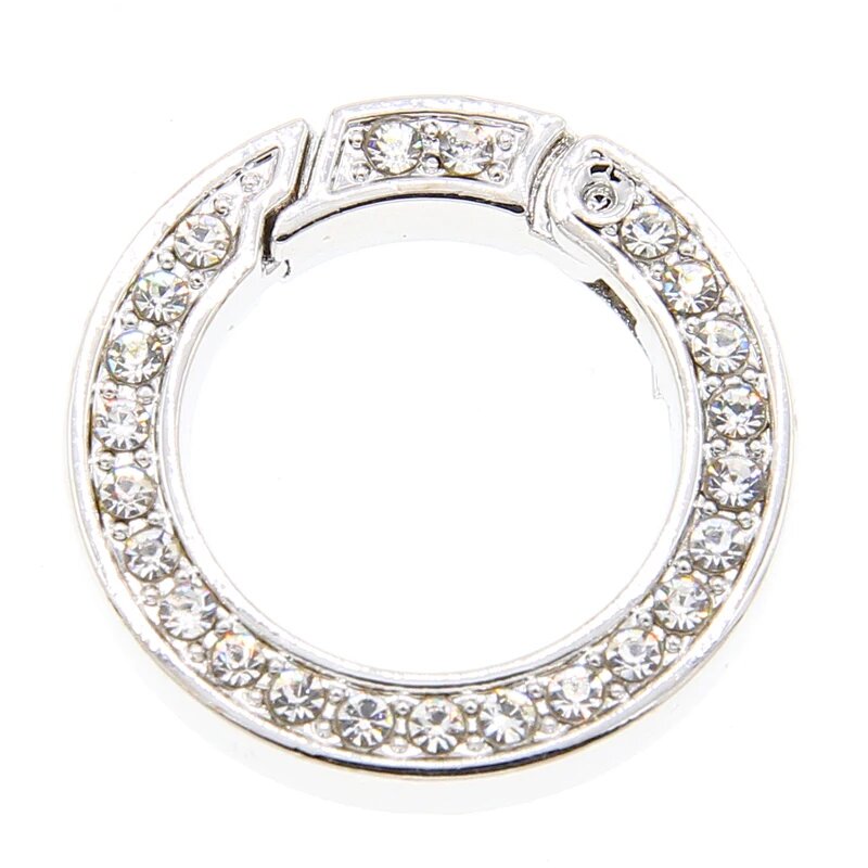 Металлическое уплотнительное кольцо с кристаллами 1pcs white K