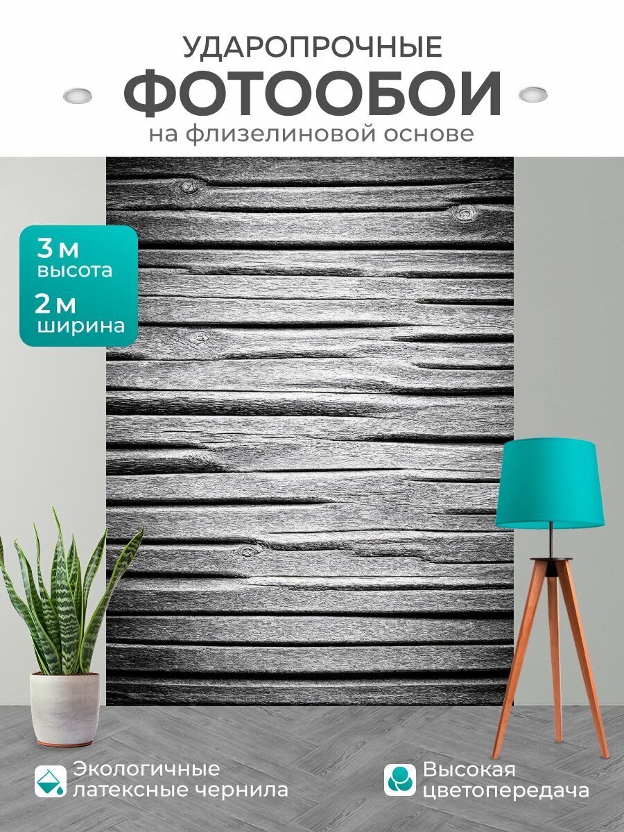 Фотообои моющиеся ударопрочные "Черно-белый с абстрактным изображением текстур дерева, где переплетаются линии и узоры. блики света делают текстуру" 200x300 см. флизелиновые на стену