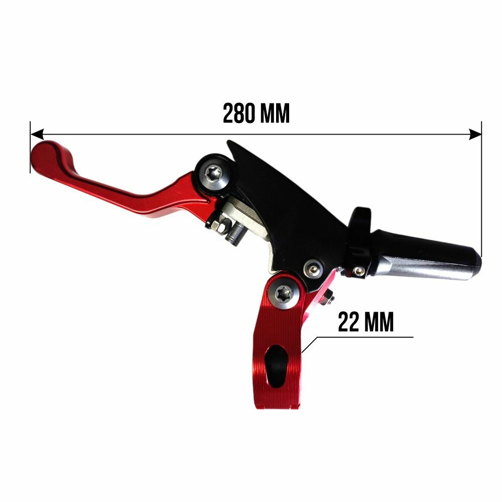 Рычаг сцепления Kews GR Avantis Zuum BRZ и др. складной, красный.