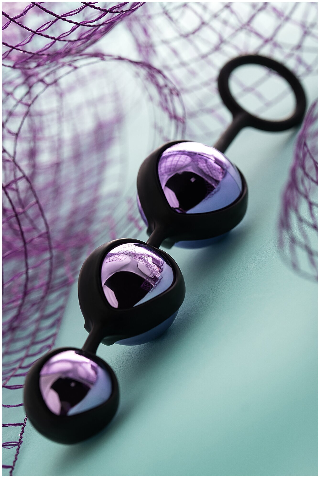 Тройные вагинальные шарики TOYFA A-Toys ? 3,5 см – фиолетовый