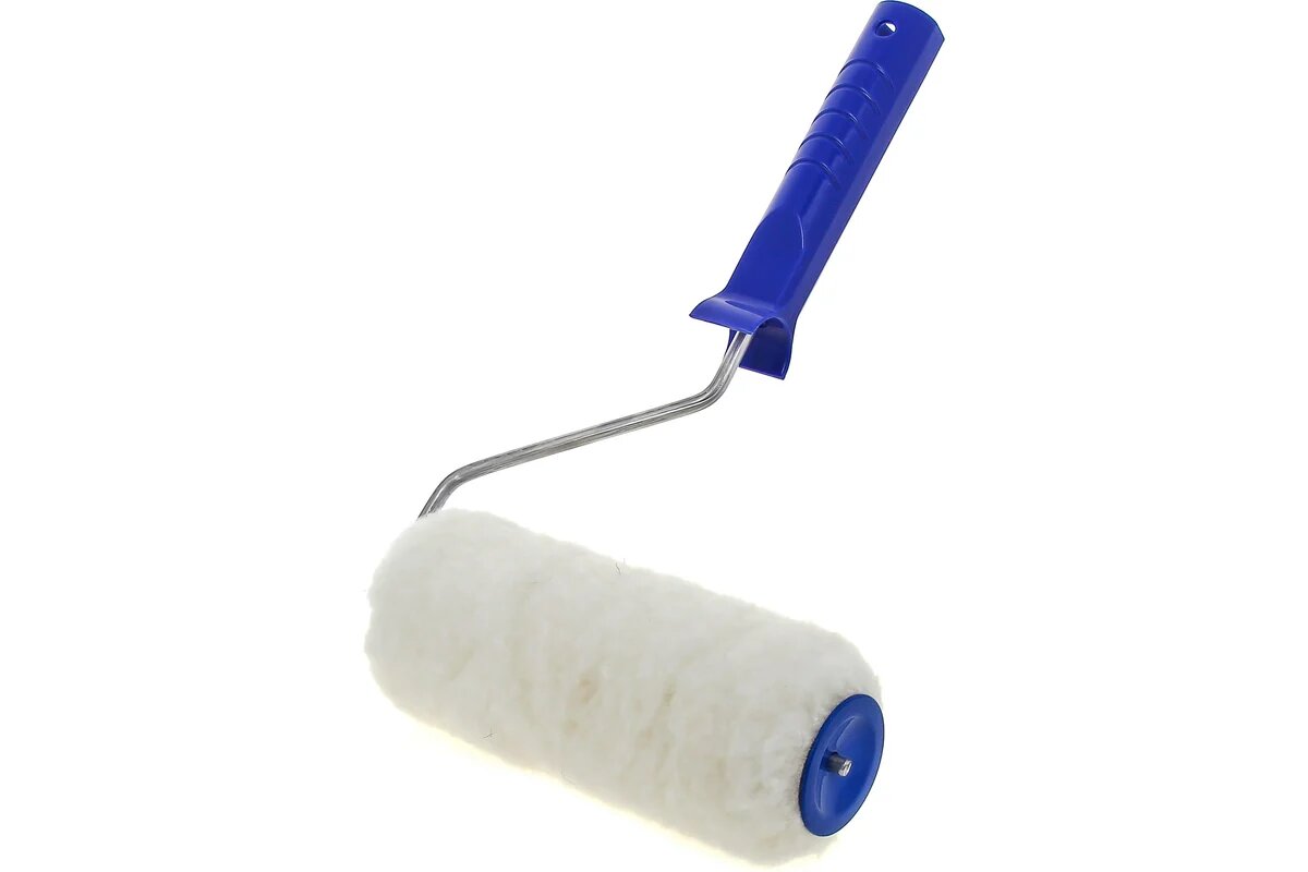 Малярок валик мех натуральный 150 мм D50, ворс 12 мм, 450 г/м², ручка 6 мм