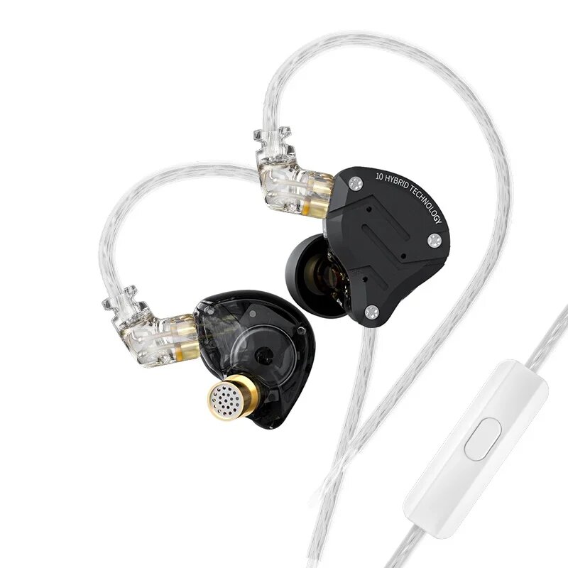 KZ ZS10 PRO внутриканальные наушники, Pure black MIC