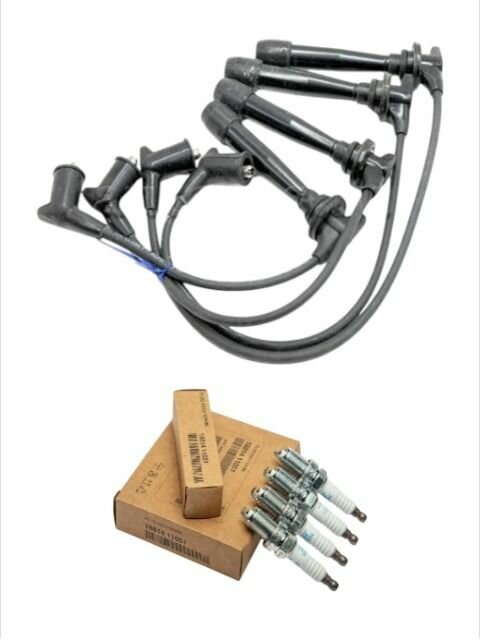 Провода высоковольтные комплект и оригинальные свечи на Hyundai Accent 99- (+тагаз), Getz, Elantra XD 1.6, Matrix 1.6 16 клапанный двигатель
