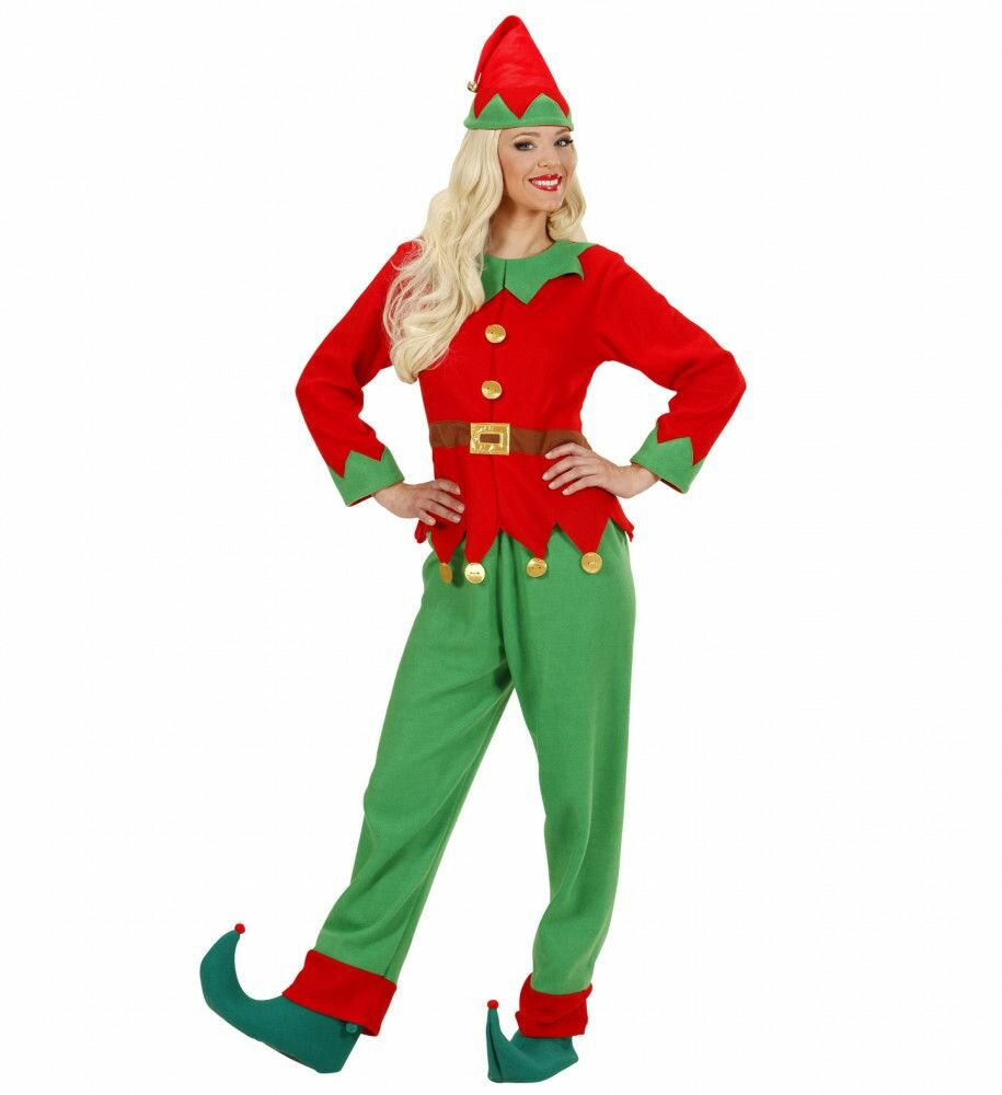 Костюм Эльфа WIDMANN, для женщин, размер 48, красный, зеленый