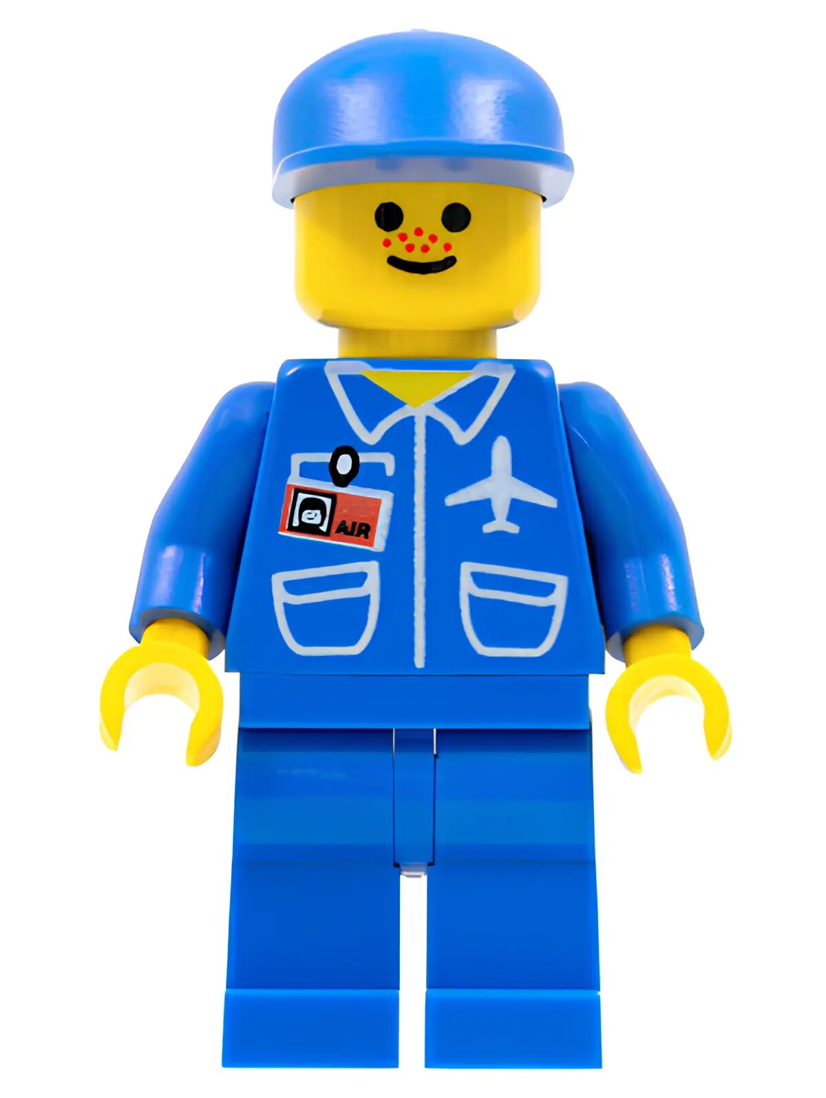 Минифигурка Lego Airport - Blue, Blue Legs, Blue Cap air018 U