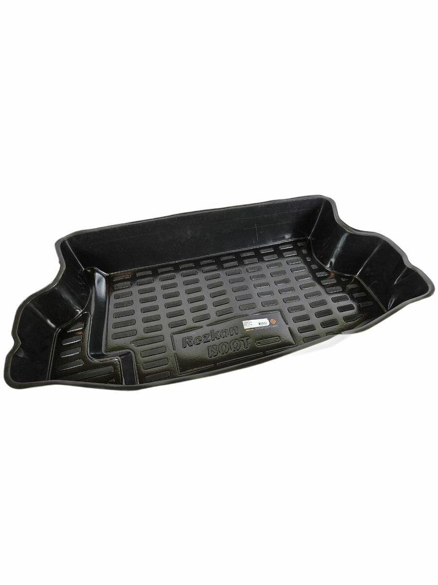 Коврик багажника Rezkon, для автомобиля Ока, пластик, чёрный