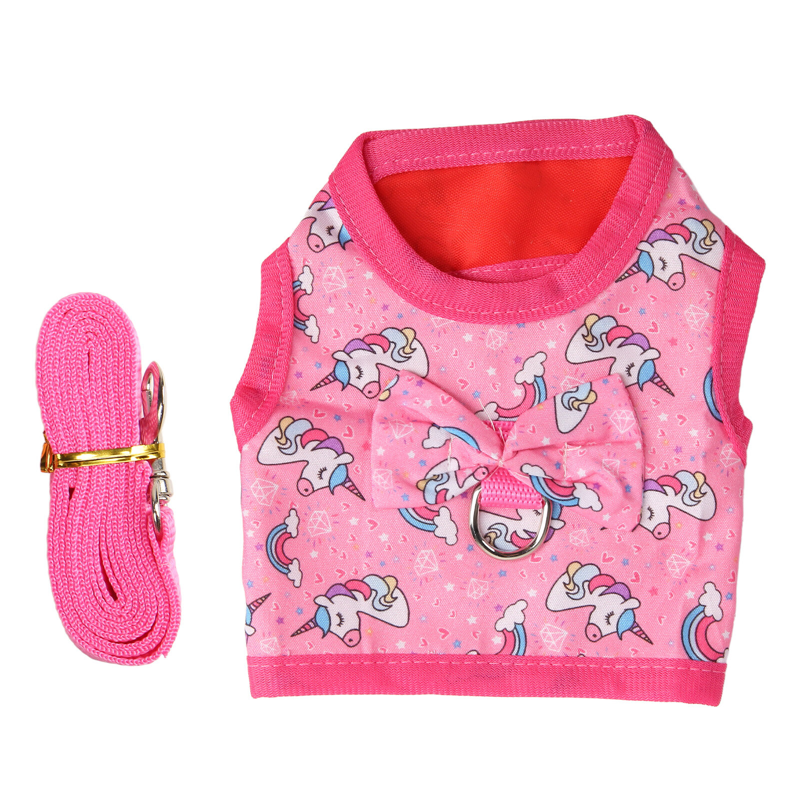 Шлейка для кролика, милый жилет с единорогом для шиншиллы, хомяка, морской свинки, размер M
