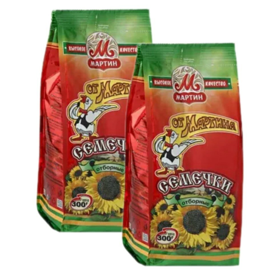 Семечки Отборные от Мартина 300 грамм 2 штуки