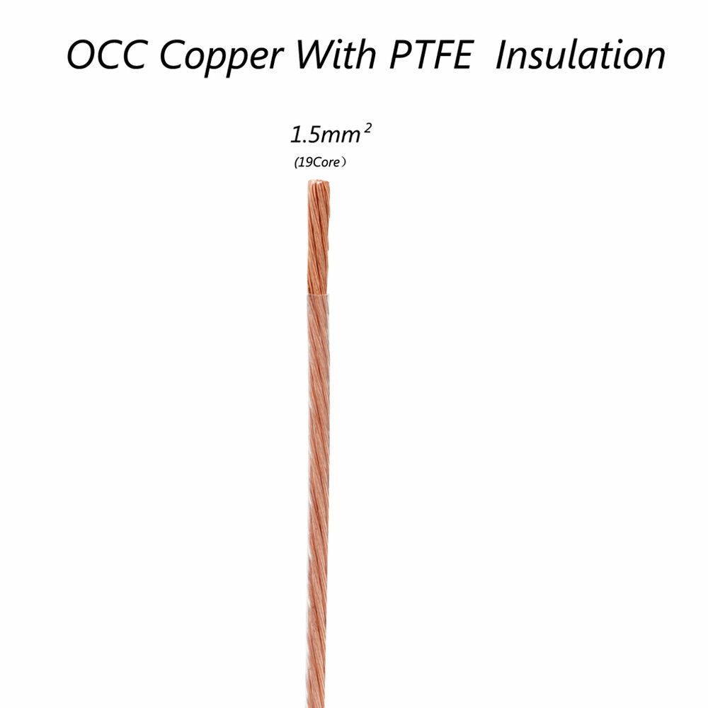 Кабель питания DIY, монокристаллическая медь, 6N, 0,2/0,75/1/1,5/2 мм