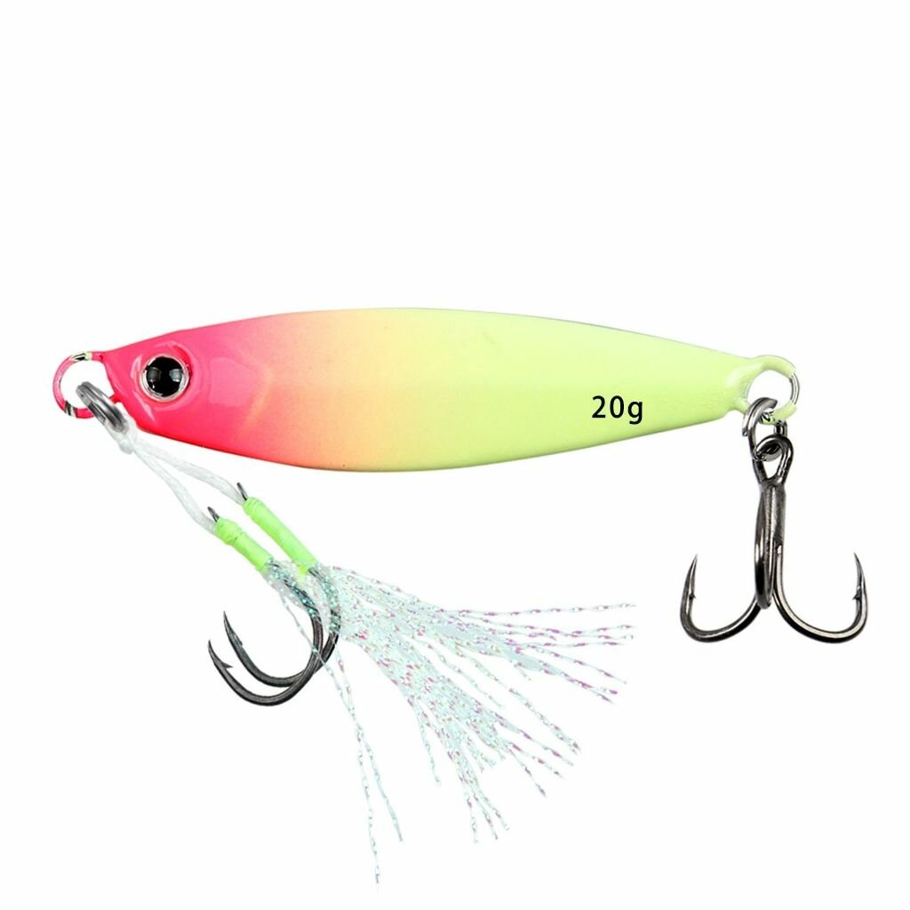 Приманка Луя, Дальний заброс светящейся блесны с двойным крючком - B - 20 г