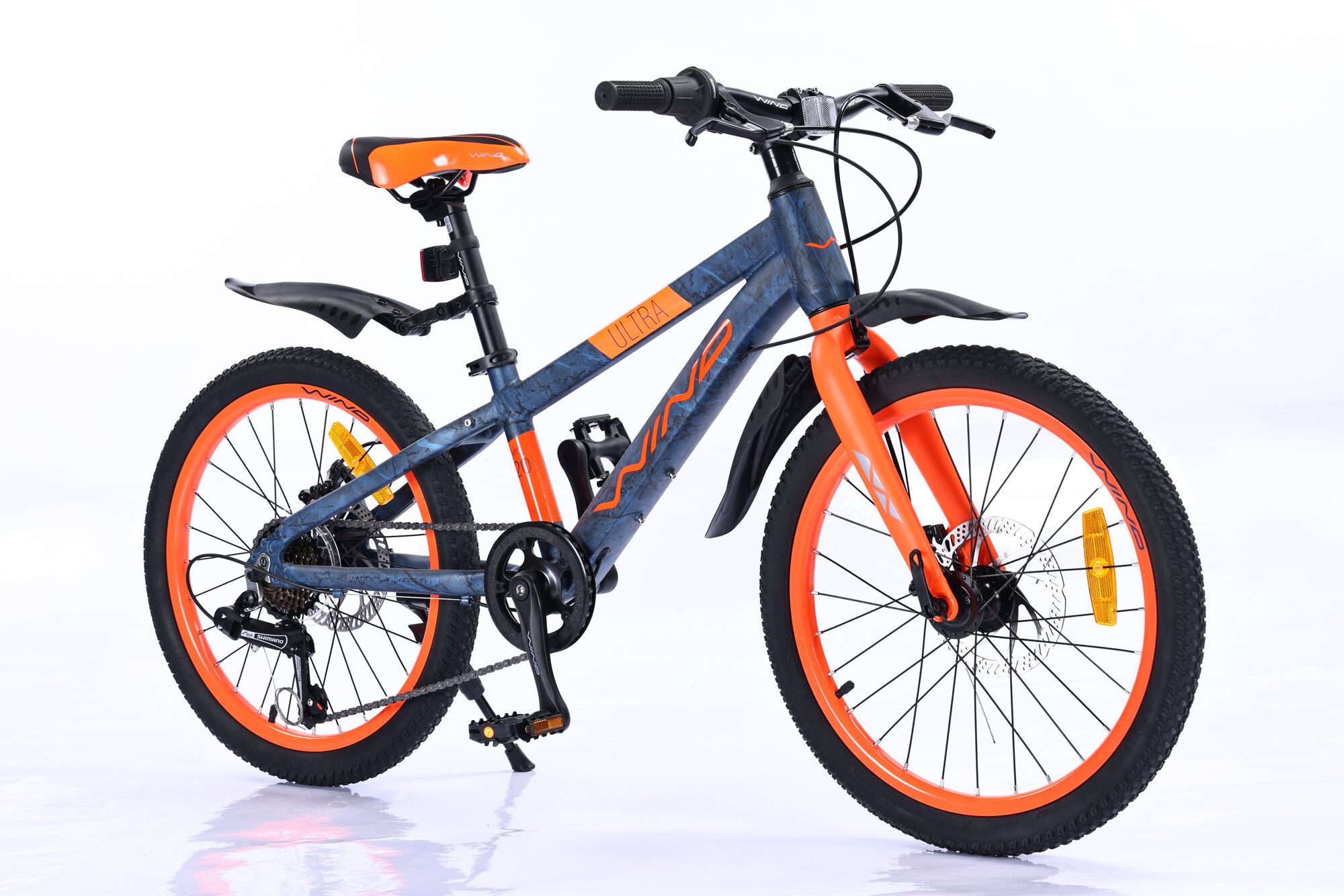 Велосипед WIND Ultra 20", rigid 7ск (требует финальной сборки), Цвет сине-оранжевый