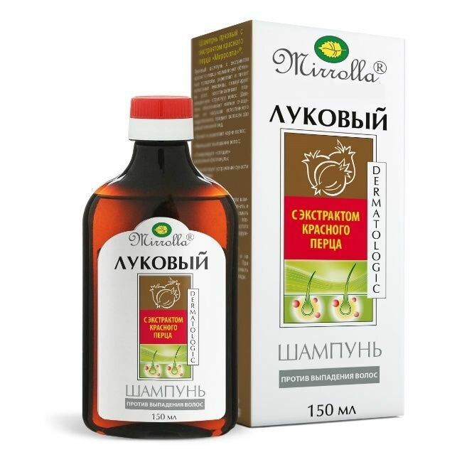 Шампунь MIROLLA луковый с экстрактом красного перца 250 мл