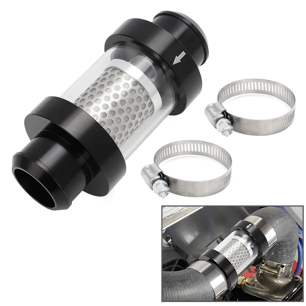 Фильтр охлаждающей жидкости для автомобиля, черный линейный фильтр охлаждающей жидкости для шланга 1/2 дюйма, комплект для восстановления шланга радиатора, шланг, Комплект фильтров