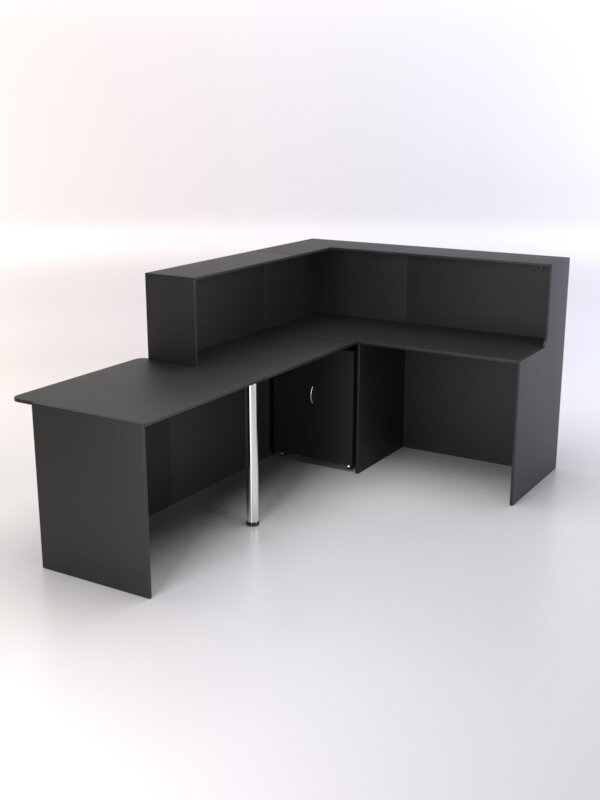 Комплект модулей №3-1 ресепшна "Альянс" №14, Черный. Производитель товара - компания Westcom.