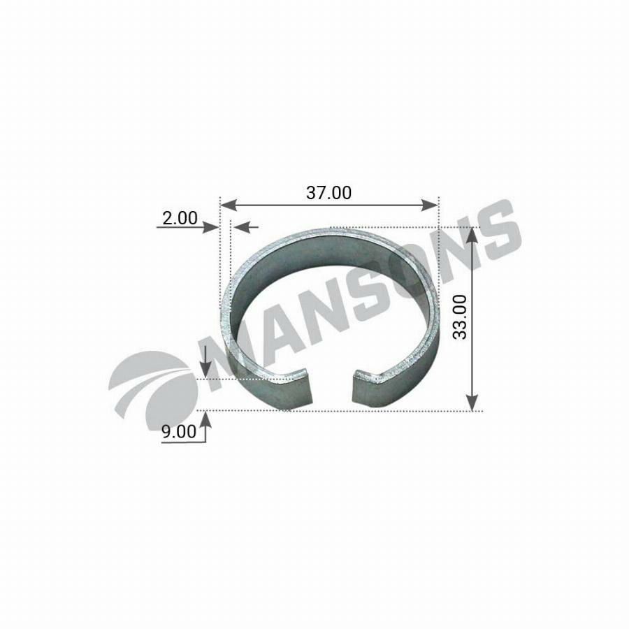 Кольцо пальца торм. колодки стопорное 32.5*33*10 BPW/тонар ЕСО SPR0045 (Mansons)