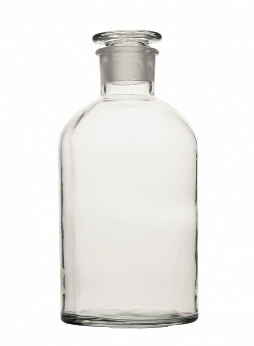 Склянка для реактивов узкогорлая с пришлифованной пробкой (светлое стекло), 1000 мл
