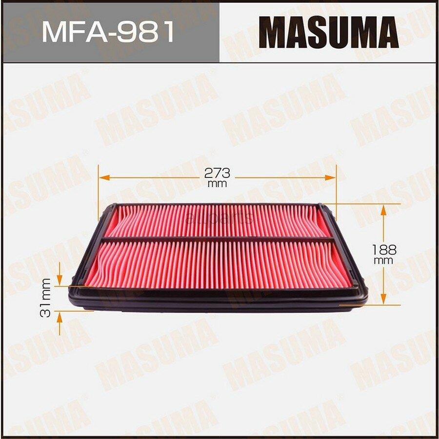 MASUMA MFA981 фильтр воздушный!\ Honda Accord 1.8i-2.3 98>