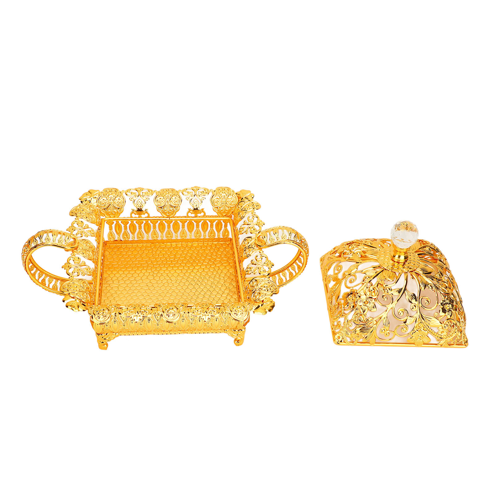 Набор металлических тарелок для фруктов в европейском стиле. Декоративные многофункциональные тарелки для фруктов, конфет, закусок и десертов. Квадратная тарелка.