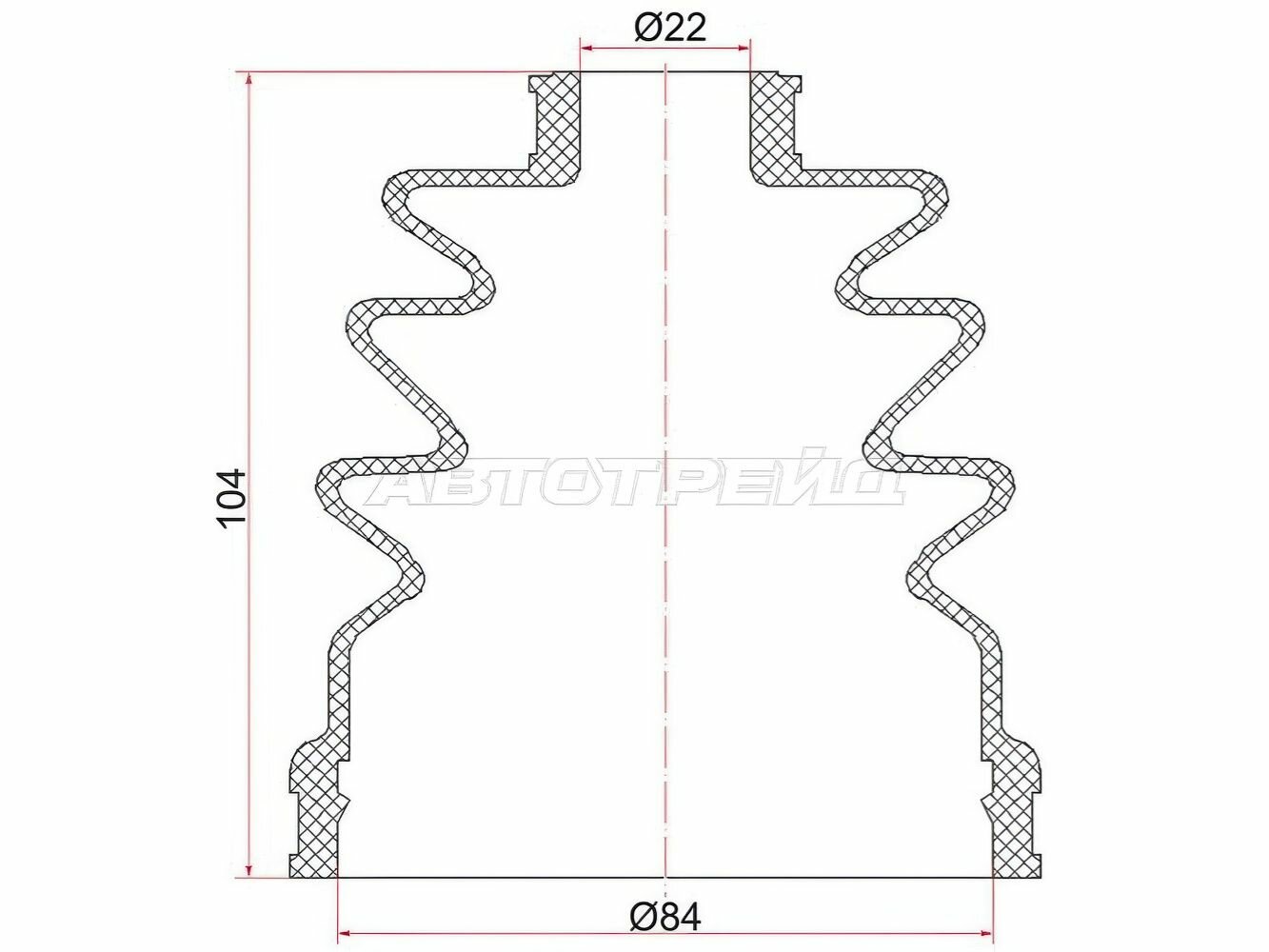 Пыльник ШРУС, 2 хомута для Ауди A4, A6, S6, Ниссан Альмера, Пульсар арт C1090 SAT