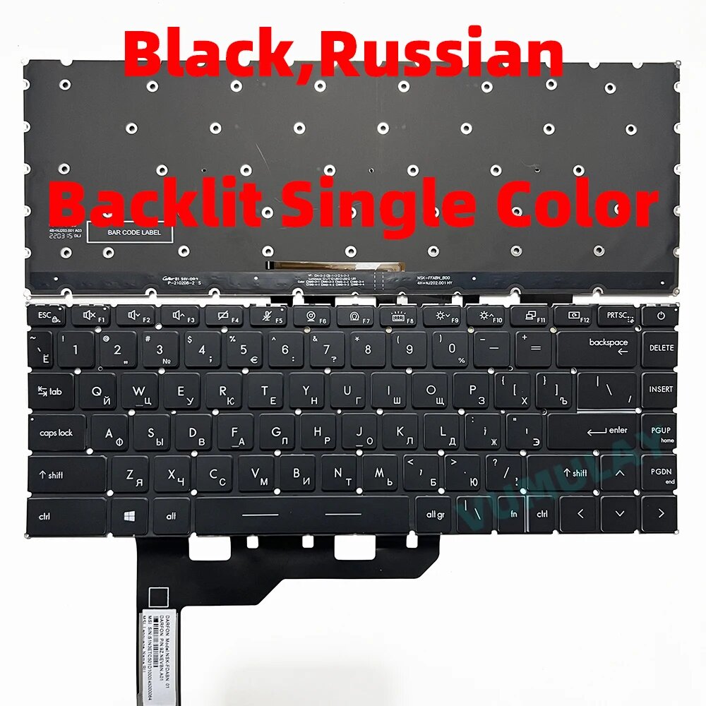 Черная русская клавиатура с подсветкой для MSI Creator Z16