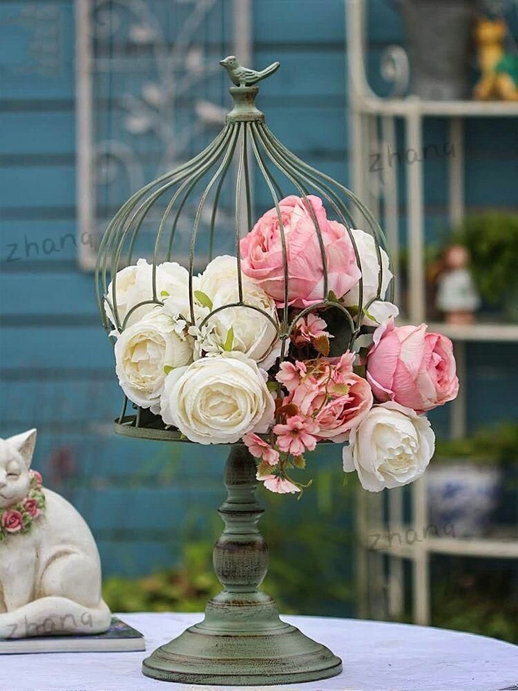 Декоративная клетка для птиц 25x25x58 см стильный и удобный домик для пернатых питомцев