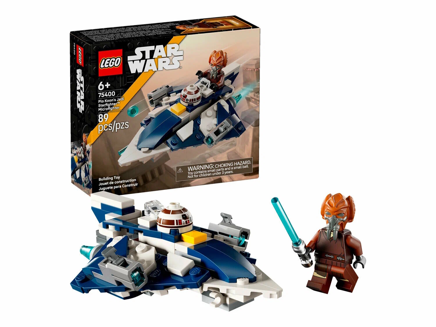 Конструктор LEGO Star Wars Микро-истребитель Пло Куна "Звездный истребитель джедаев" 75400, 89 дет.