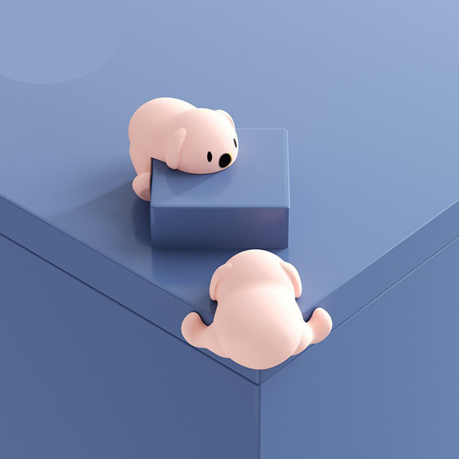 Шт. силиконовый защитный уголок с рисунком мультяшного щенка, защитный уголок для детской мебели, защитный клейкий край, розовый