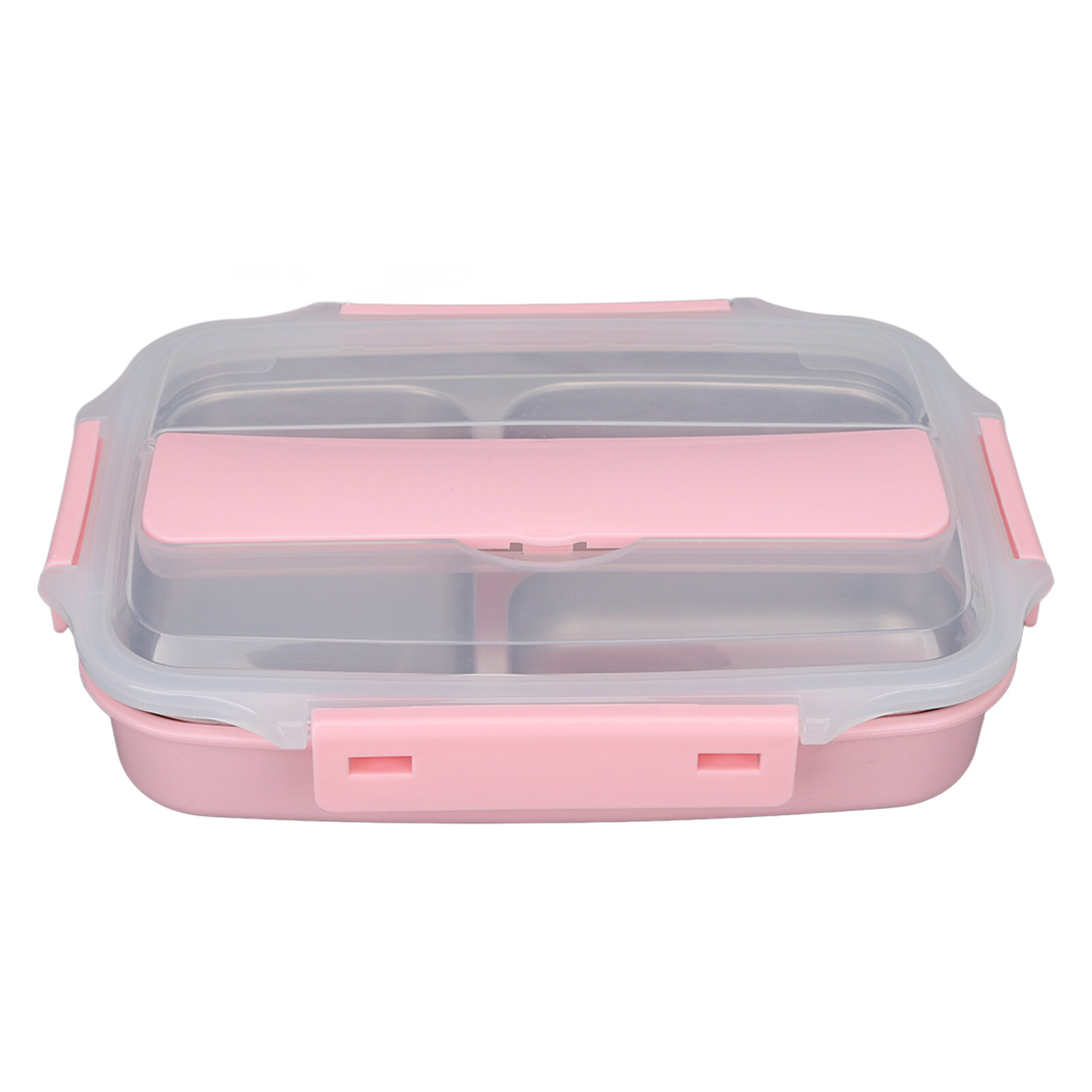 Ланч-бокс Bento с термоизоляцией, 3 сетки, герметичный, из нержавеющей стали 304, ланч-бокс Bento для студентов, школы, офиса, розовый