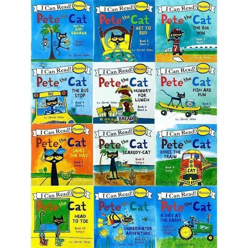 Pete the Cat: I Can Read! Набор из 12 книг для детей на английском языке