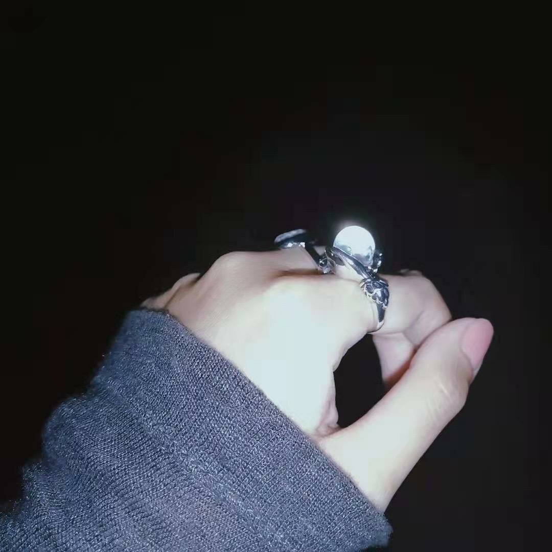 Кольцо-кулон, лунный камень синтетический