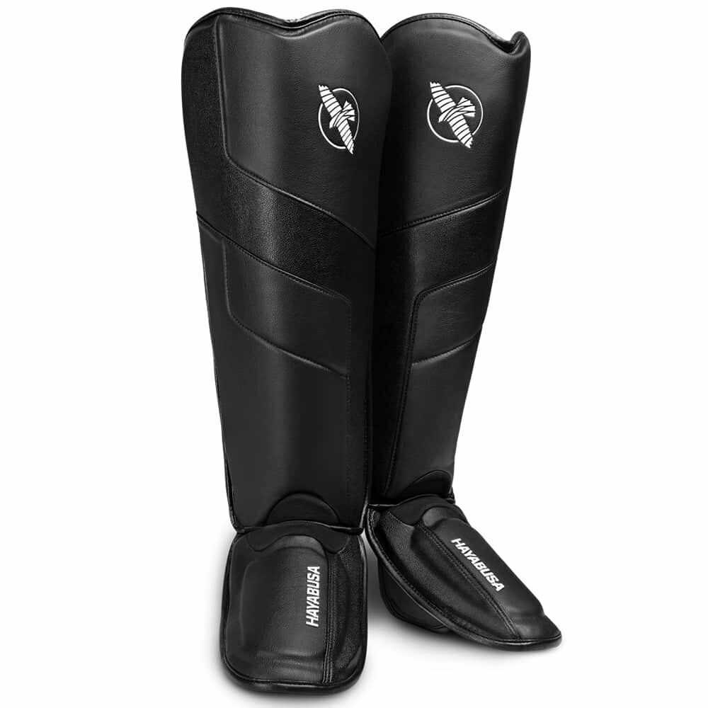 Защита голени Hayabusa T3 Full Back Shin Guards, размер M, черная