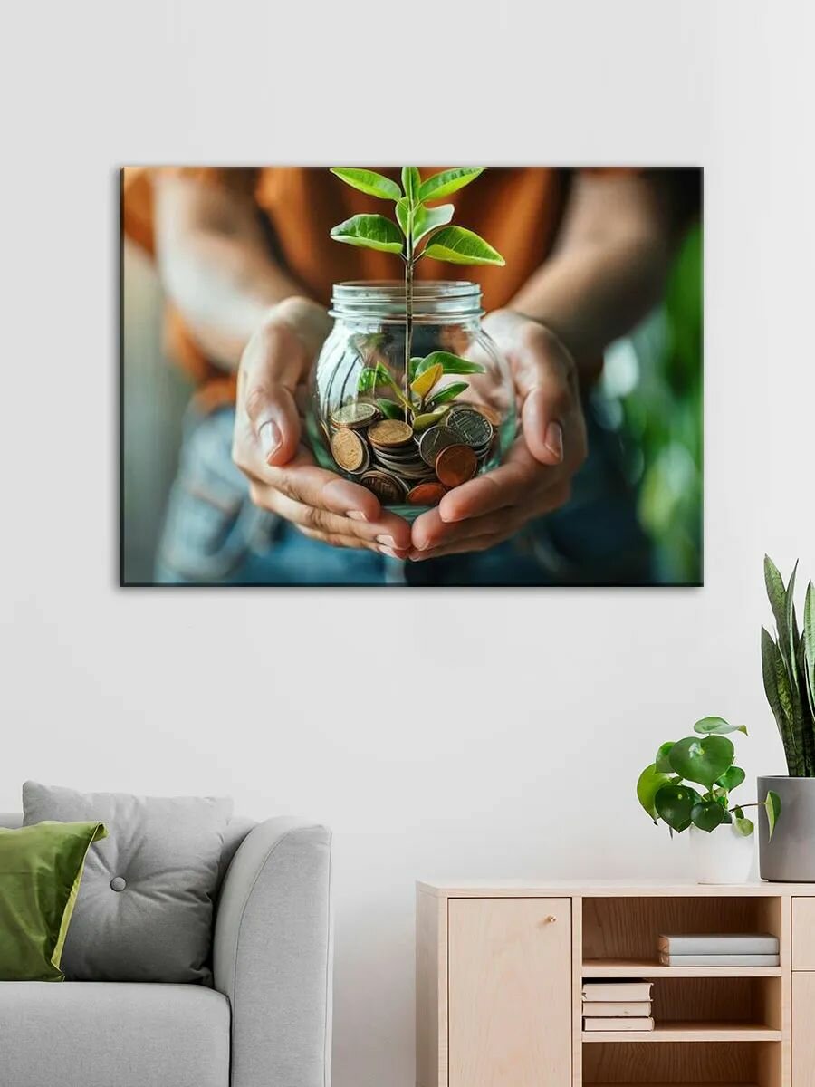 Картина на стену "Денежное дерево", 70x50 см