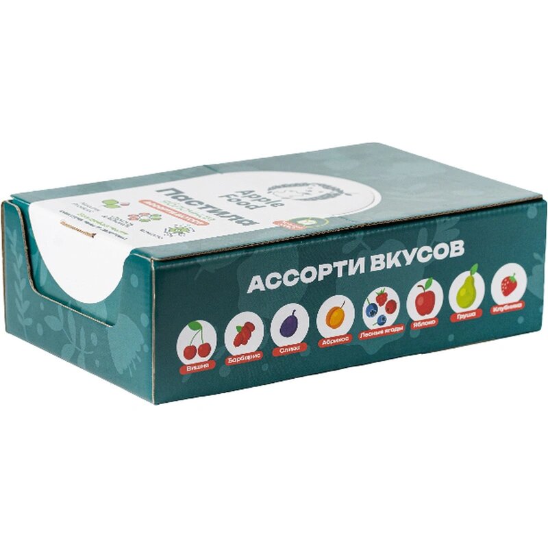 Пастила Apple Food слив_барб_гр_абр_клуб_лес. яг_виш_ябл (960г) 40гx24шт/уп