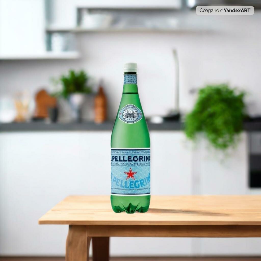Вода "San Pellegrino" минеральная, газированная, 1 л х 1 шт.