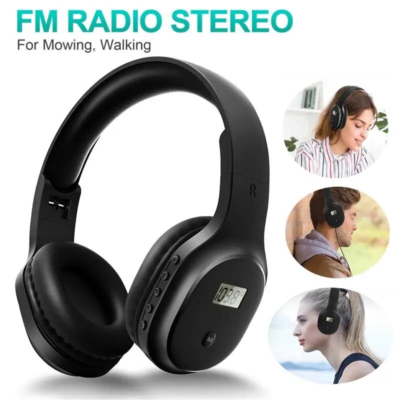 Портативные FM-радио наушники пластик