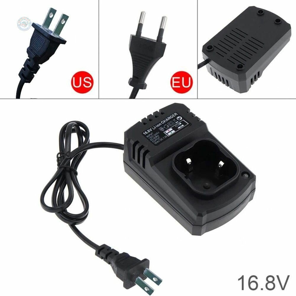 Универсальное зарядное устройство 16,8 В 1000 мА для аккумулятора дрели Fugue Zhipu Shrimp Comus Gomez, быстрая зарядка 1-2 ч, защита от перегрева, EU-вилка, черный ПВХ-корпус