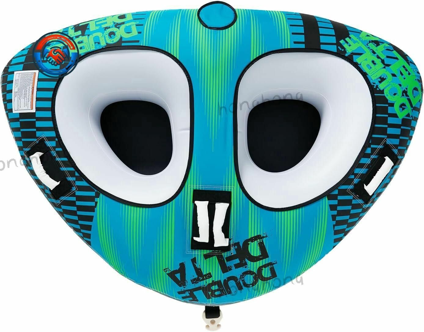 Буксируемый надувной плот для двоих, 127 178 см, прочное двойное дно из 840D нейлона, быстрый клапан, компактный водный аттракцион для реки и озера