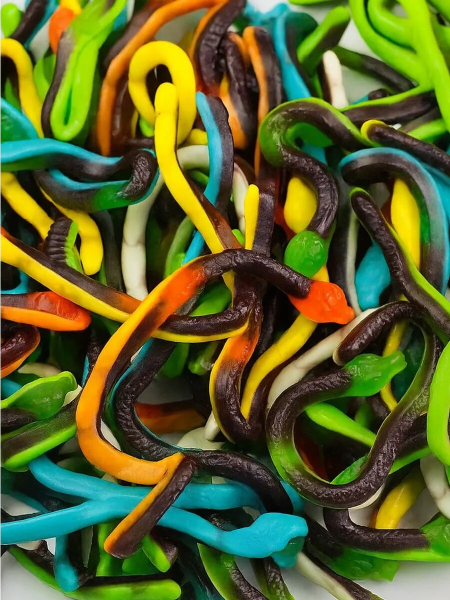 Мармелад жевательный, китайские конфеты, Змейки 1кг