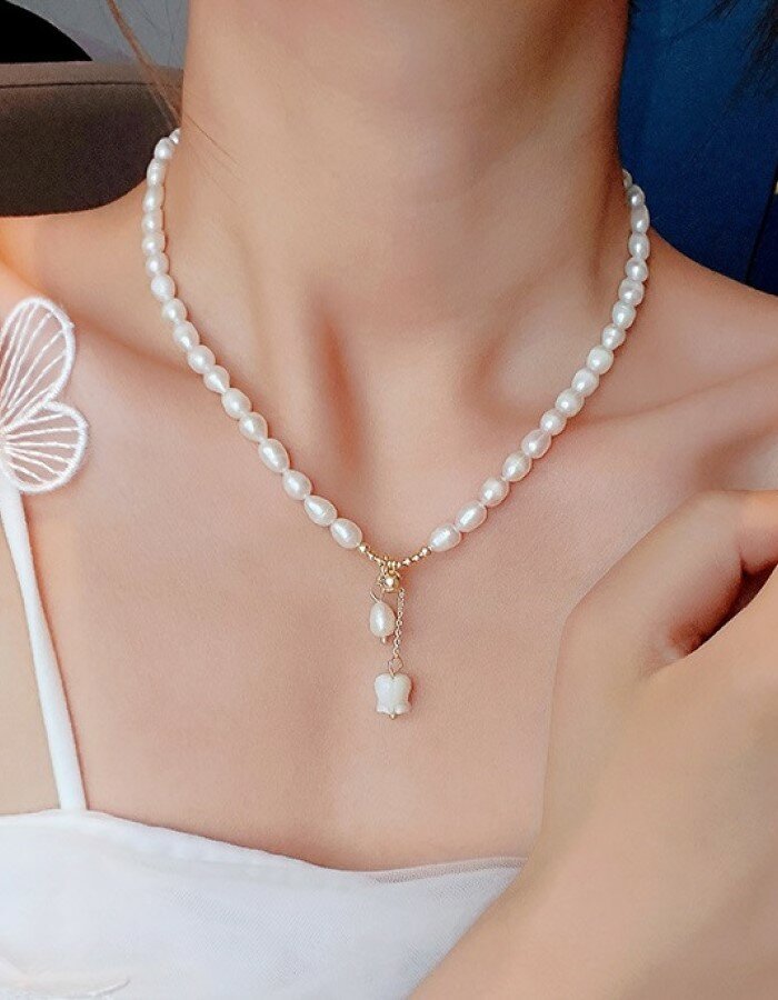 Колье WASABI jewell, жемчуг имитация