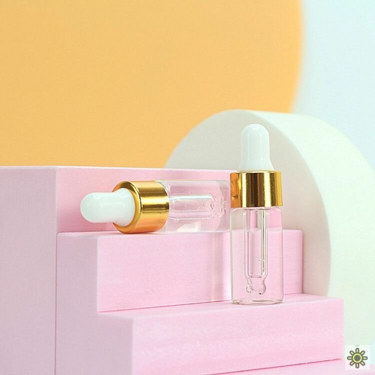 Флакон 2мл стеклянный с крышкой с пипеткой. Набор 50 штуки.