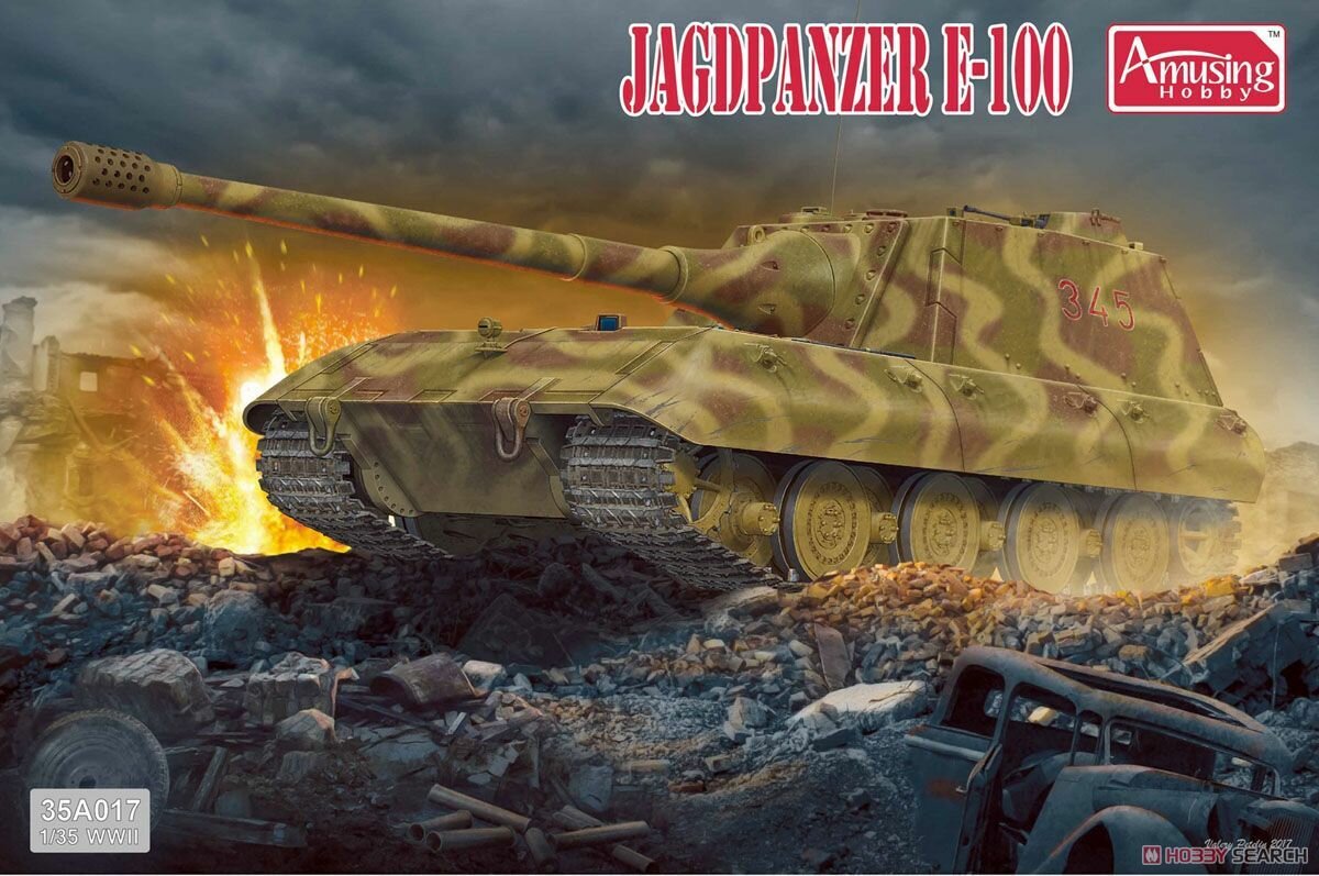 Amusing Hobby 35A017, сборная пластиковая модель 1/35 Немецкий Jagdpanzer E100 масштабный набор для моделизма, детализированная модель танка для диорам и коллекции
